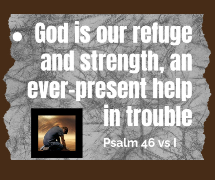 God is our refuge and strength Bible verse Template | PosterMyWall