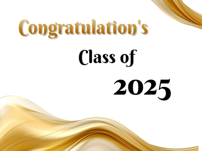Gold Abstract Graduation Presentation Template | PosterMyWall