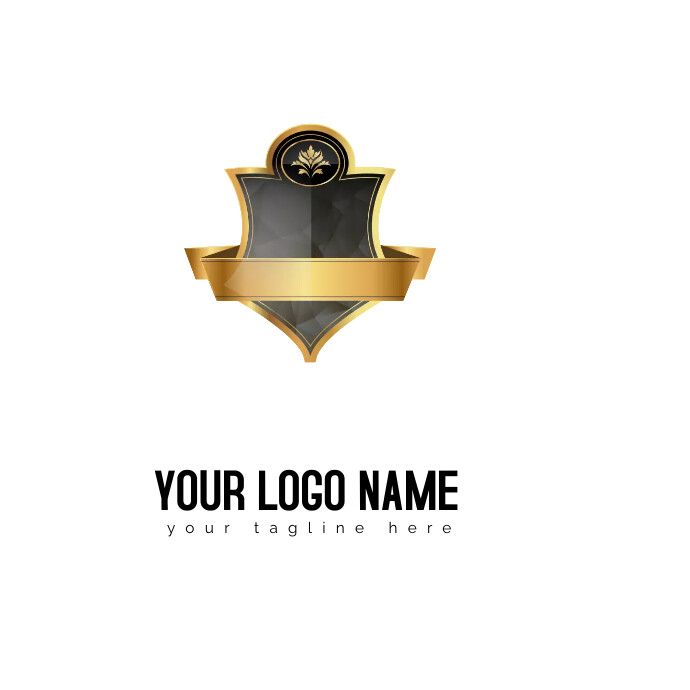 Gold and black logo illustration Template | PosterMyWall