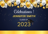 Blue Graduation Card Template | PosterMyWall