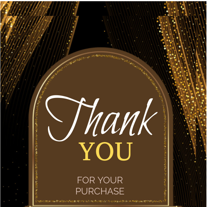Gold and gilters Typography Thank You Instag Template | PosterMyWall