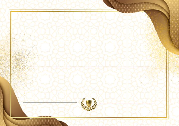 Gold and white certificate Template | PosterMyWall