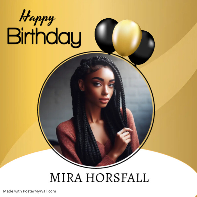 Gold background birthday template | PosterMyWall