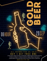 Gold Beer Ads Template | PosterMyWall