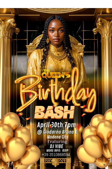 GOLD BIRTHDAY DESIGN Template | PosterMyWall