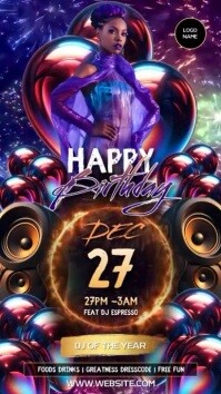 GOLD BIRTHDAY PARTY INVITATION TEMPLATE | PosterMyWall