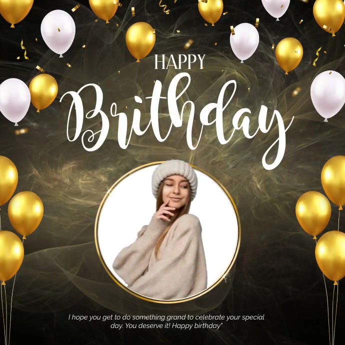Gold Birthday Template | PosterMyWall