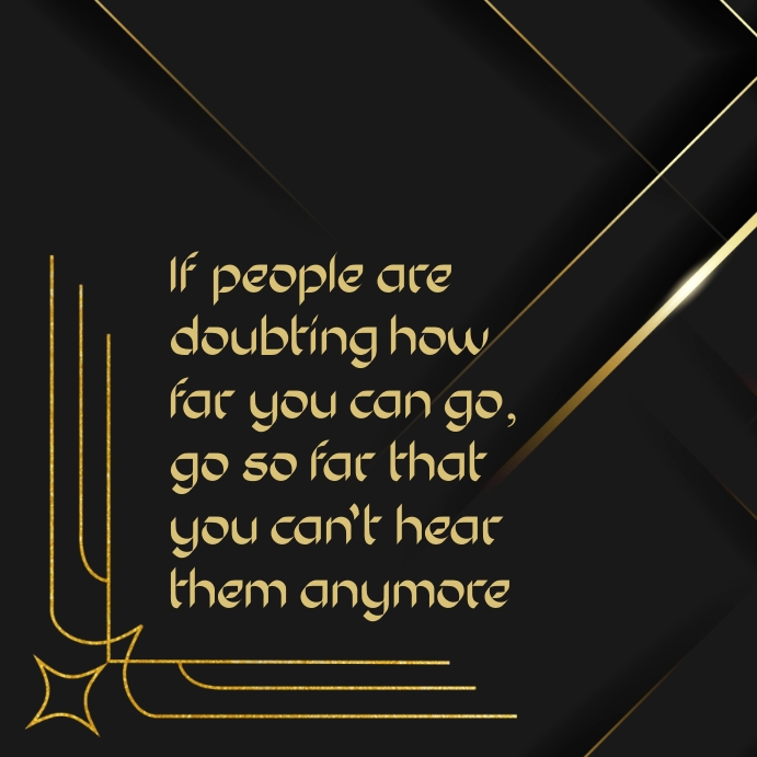 Gold Black Quote Modern Template | PosterMyWall