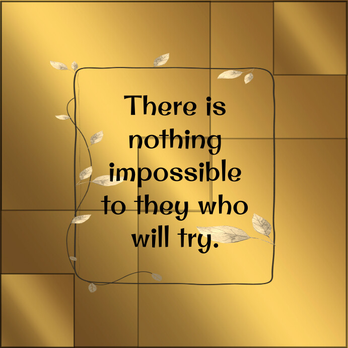 Gold black quote template | PosterMyWall