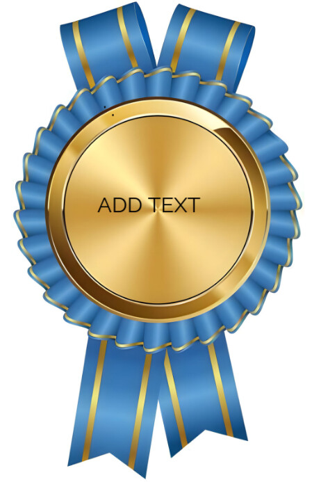 Copy of Gold Blue Badge Label Design | PosterMyWall