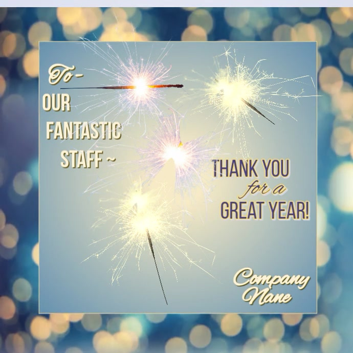 Plantilla de Gold/Blue Gradient New Year Greetings IG Post | PosterMyWall