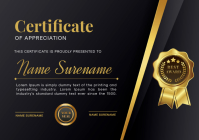 Certificate gold design template | PosterMyWall