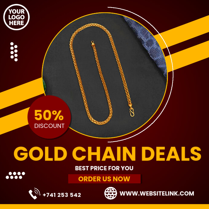 GOLD CHAIN SALE Template | PosterMyWall
