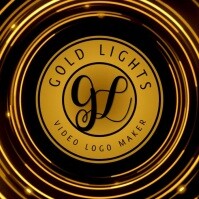 Gold Circle Video Logo Maker Template | PosterMyWall