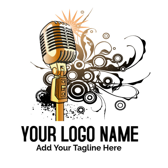 Gold Condenser Microphone Illustration, Microphone Music Film ...