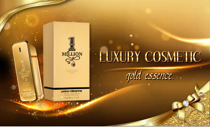 Copy of Gold cosmetic ads banner | PosterMyWall