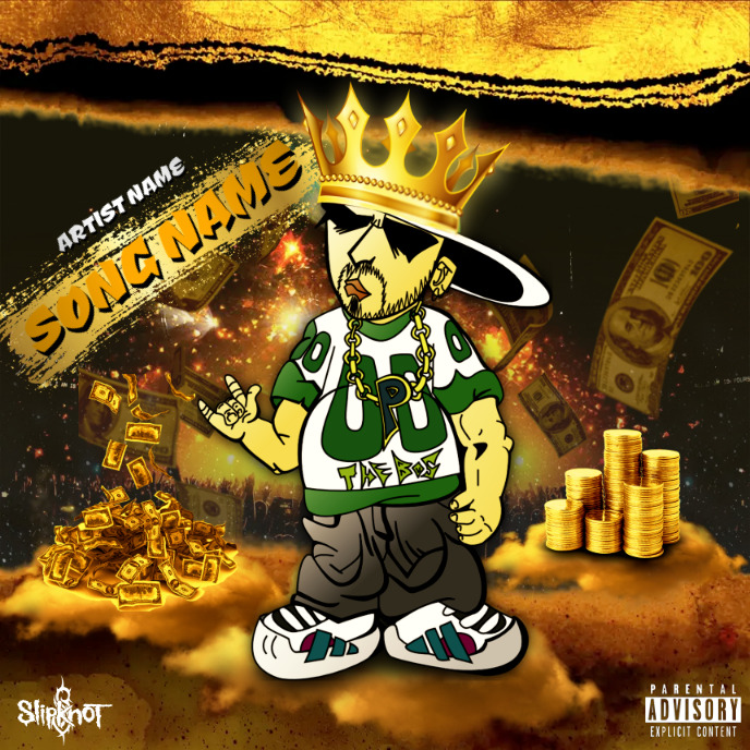 Gold Cover music Album art trap mixtape rap Template | PosterMyWall