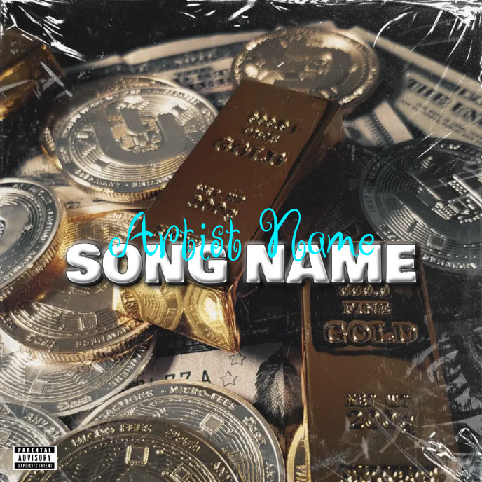 Gold Cover music Album art trap mixtape rap | PosterMyWall