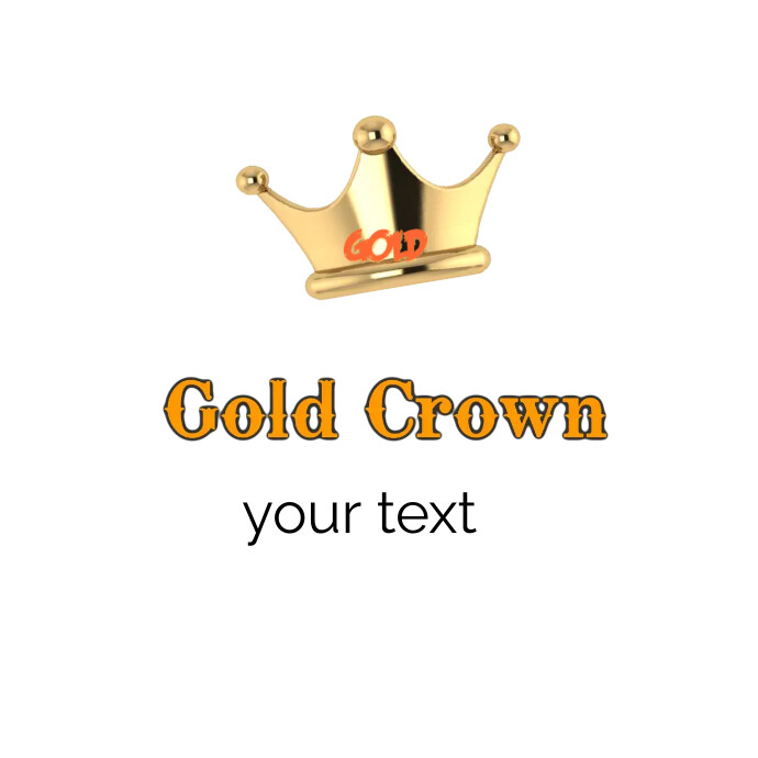 Gold crown logo design template | PosterMyWall
