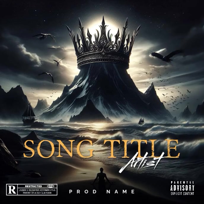 Gold Crown Motion Album Cover Template | PosterMyWall