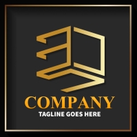 Gold Square Logo Template | PosterMyWall