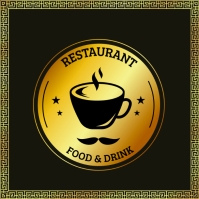 Gold Restaurant Logo Template | PosterMyWall