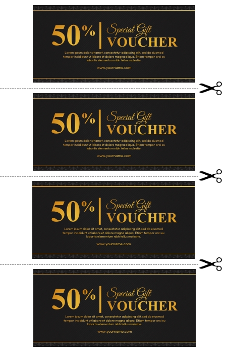 Copy of Gold Discount Voucher | PosterMyWall
