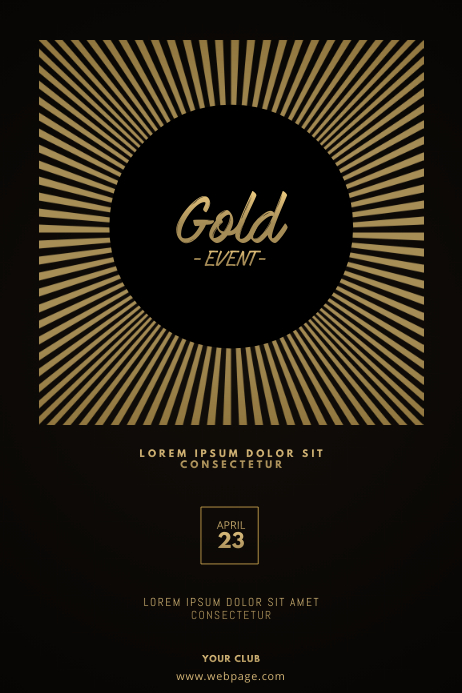 Gold Event Flyer template | PosterMyWall
