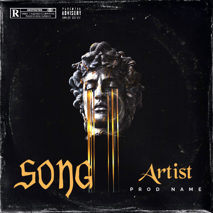 Plantilla de gold face sad cover art (1) | PosterMyWall