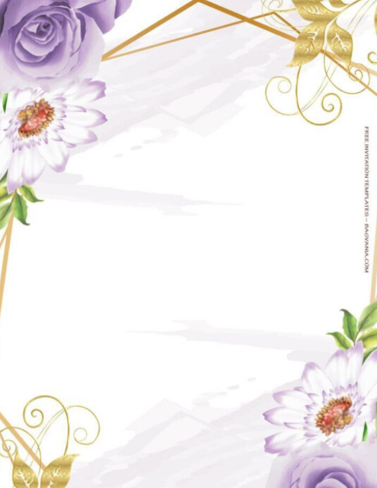 Szablon Flora wedding invitation card background PosterMyWall