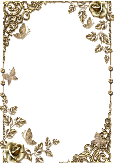 gold floral end frames Template | PosterMyWall