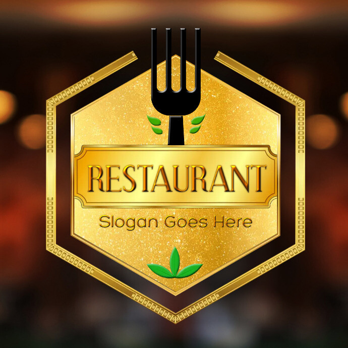 Gold Food Logo Template | PosterMyWall