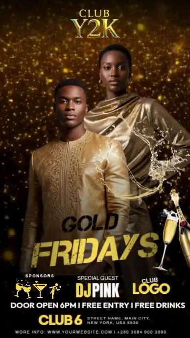 Gold Fridays Flyer Template | PosterMyWall