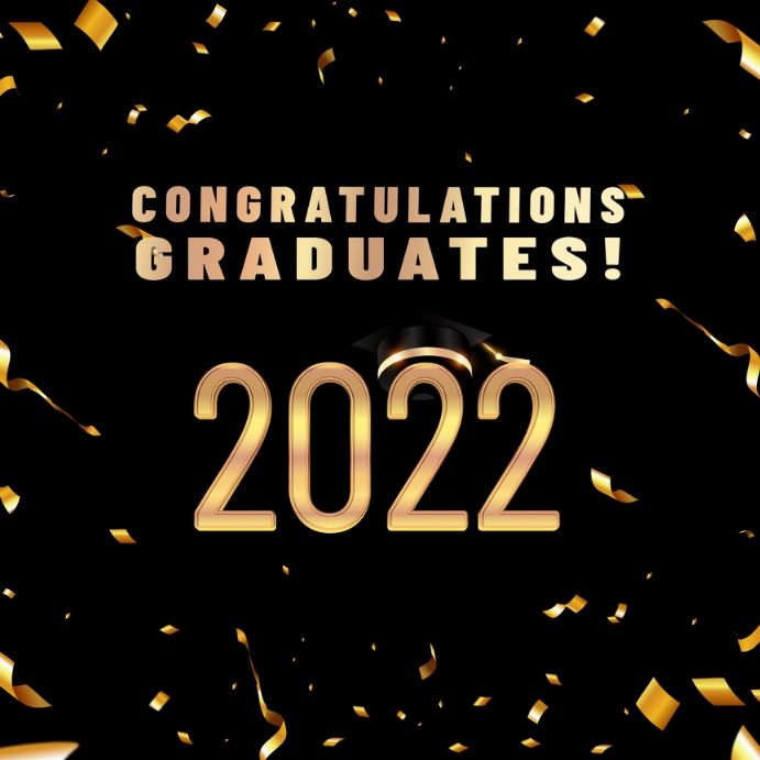 Gold Graduation 2022 Instagram Post Template | PosterMyWall