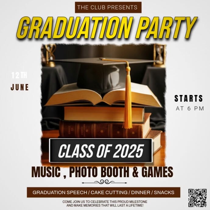 Gold Graduation Party Instagram Post Template | PosterMyWall