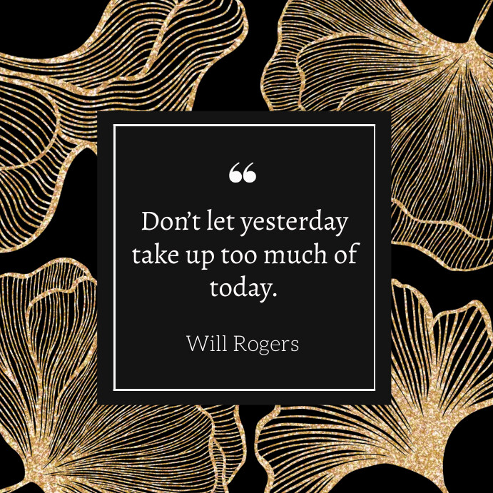 Gold illustrated quote instagram post Template | PosterMyWall