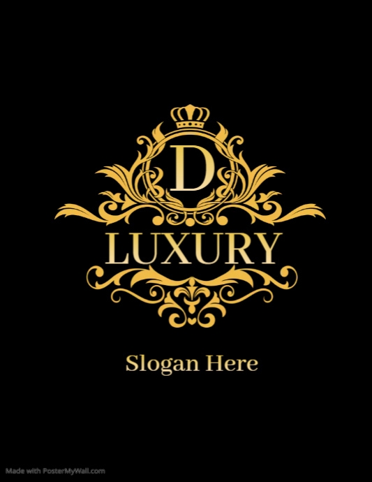 Gold Letter Logo Template | PosterMyWall