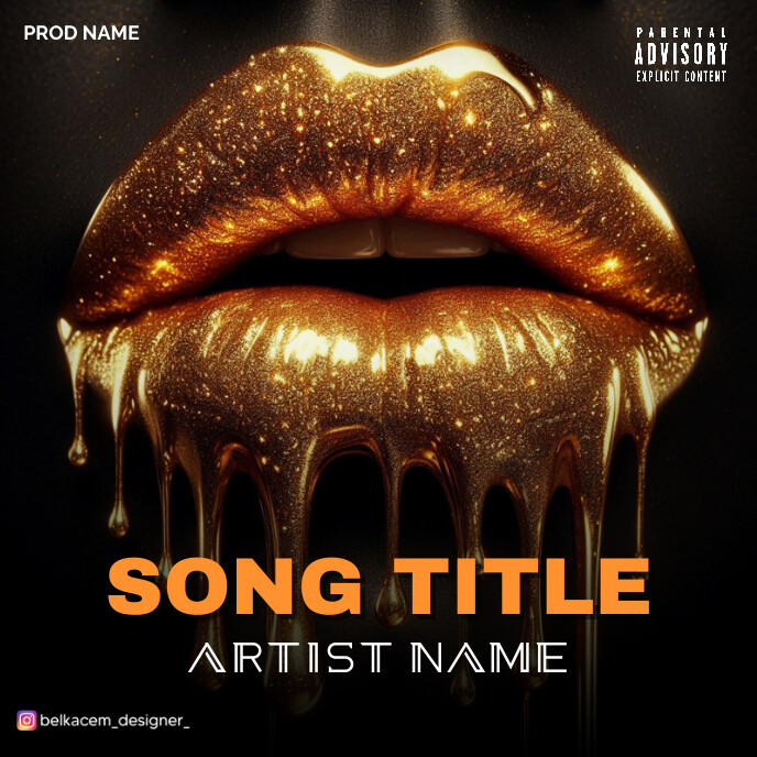 Plantilla de Gold Lips Album Cover | PosterMyWall