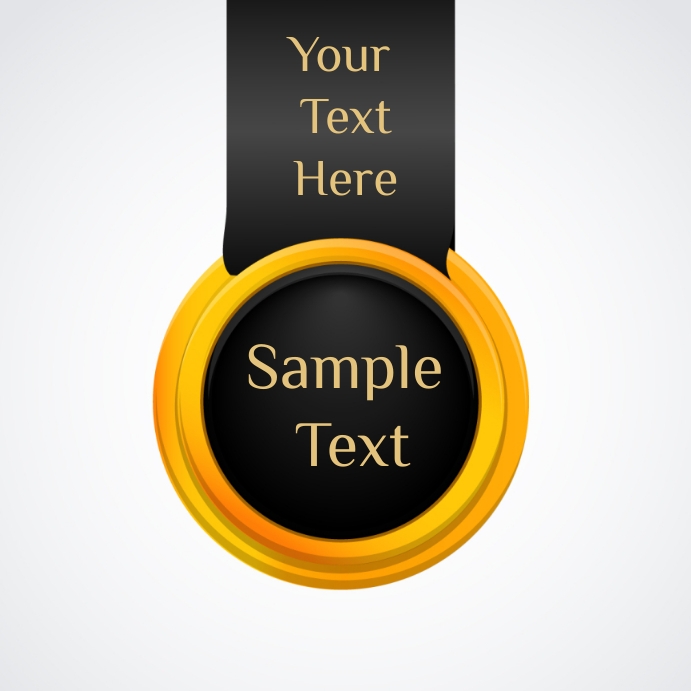 Gold medal with ribbon Template | PosterMyWall