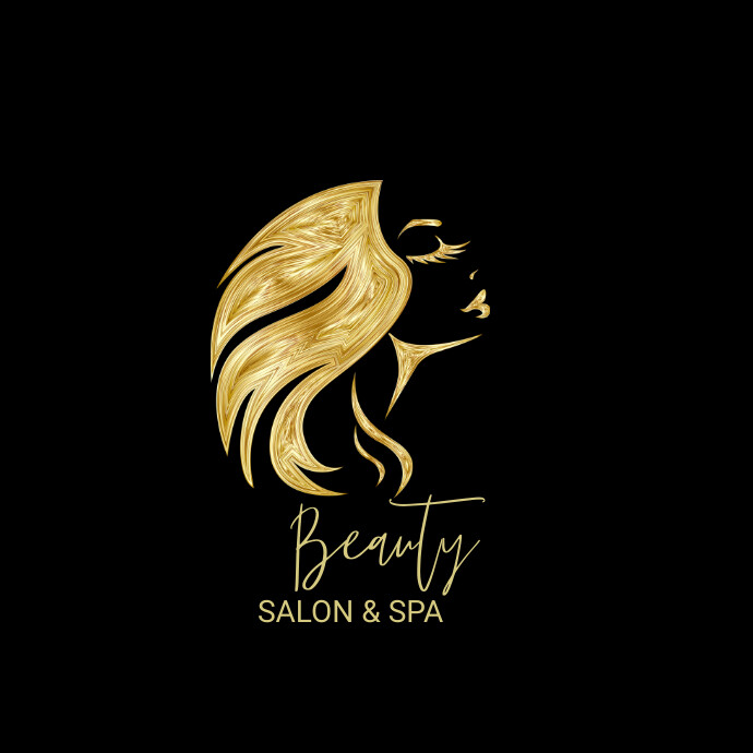 Gold Minimalist Beauty Salon And Spa Logo Template | PosterMyWall