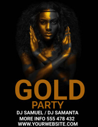 gold night party flyer Template | PosterMyWall