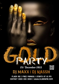 Gold night party template | PosterMyWall