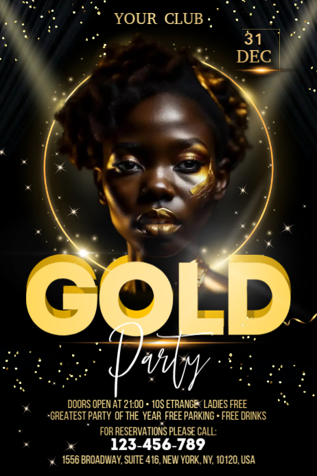 Copy of Gold Party | PosterMyWall