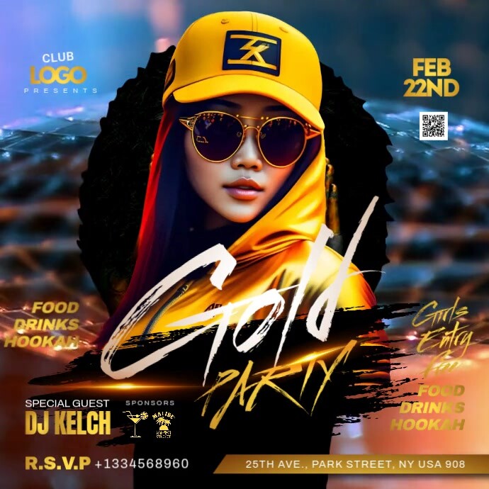 gold party Template | PosterMyWall