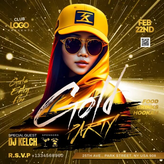 Copy of gold party | PosterMyWall