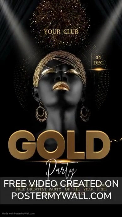 Copy of Gold Party Display | PosterMyWall