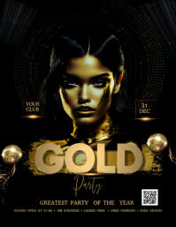 gold Golden Vip Gala Dinner flyer template | PosterMyWall