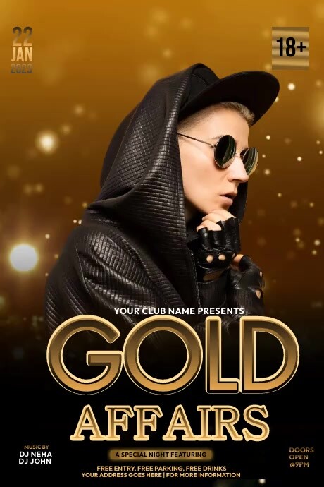 Copy of Gold Party Poster | PosterMyWall
