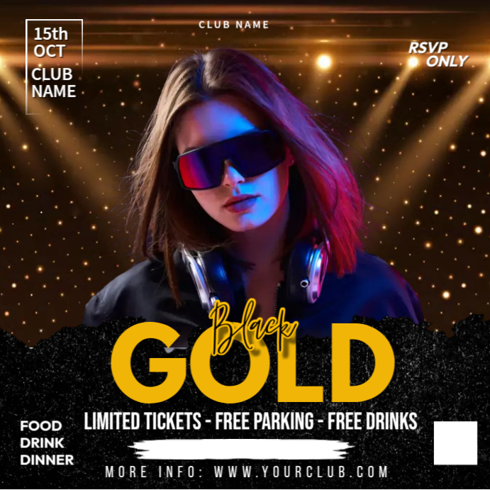 Gold Party Template | PosterMyWall