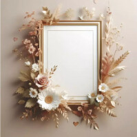 Gold photo frame Template | PosterMyWall